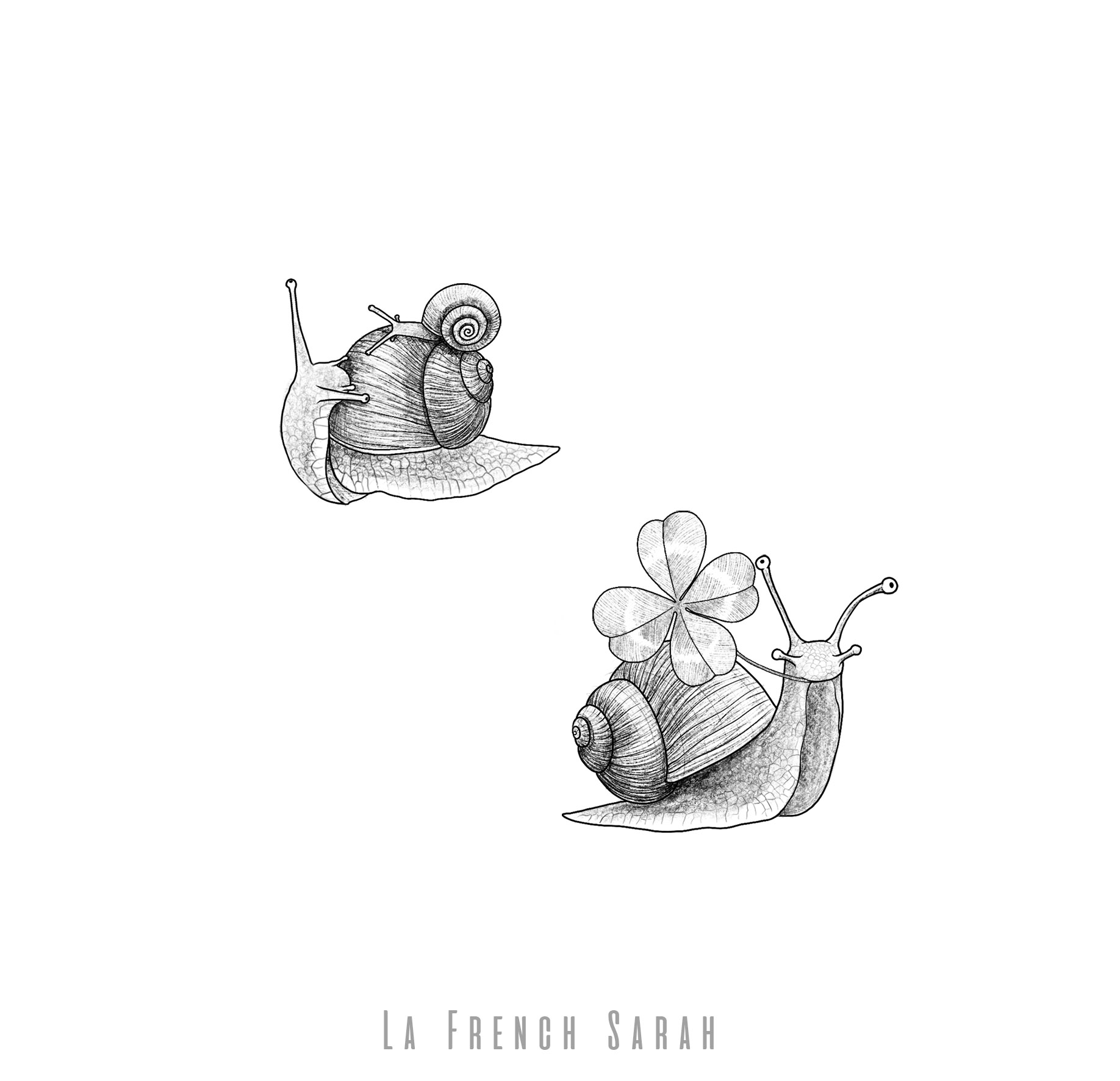 Tatouage escargot - Tatoueuse à Lyon La French Sarah